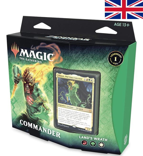 Magic Zendikar Rising Commander Deck Land's Wrath - Inglés, Stickerpoint