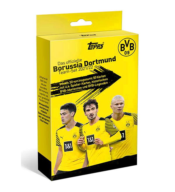 Topps BVB Borussia Dortmund Team Set 2021/22 Box (=30 Cards), Stickerpoint