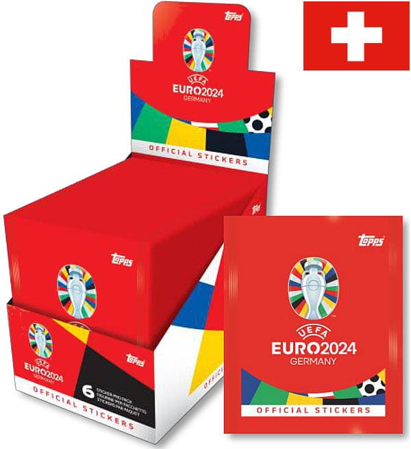 Topps EURO 2024 Cromos - Caja de 100 sobres - SWISS EDITION, Stickerpoint
